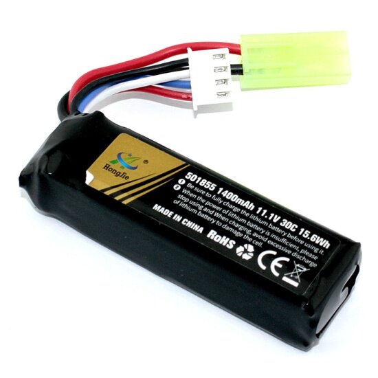 Аккумулятор VB Parts Li-Pol 11.1V 401855 1400mAh разъем mini Tamiya plug