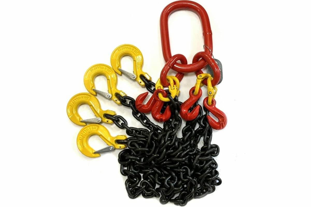 ТамбовТехСнаб Цепной четырехветвевой строп 4СЦ 2.36т 2м, с укорачивающими крюками 7930124365323