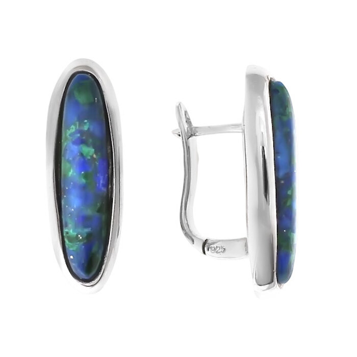 Серьги, серебро, 925 проба, родирование