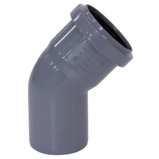TEBO отвод для внутренней канализации 32 мм, угол 45° пластиковый элемент для монтажа