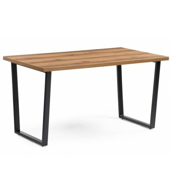 Стол Rat Лофт 140 25 мм дуб делано темный / черный матовый 9489640