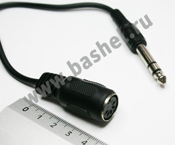 Переходник «Джек 6,3 мм» стерео - гн. 5 PIN, 0,2 м