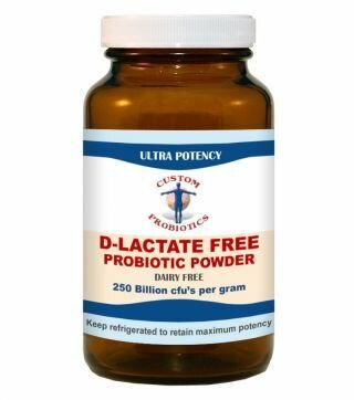 Custom Probiotics, Пробиотики без D-лактата, D-Lactate Free Probiotic Powder, 250 млрд. КОЕ/г, 15 г