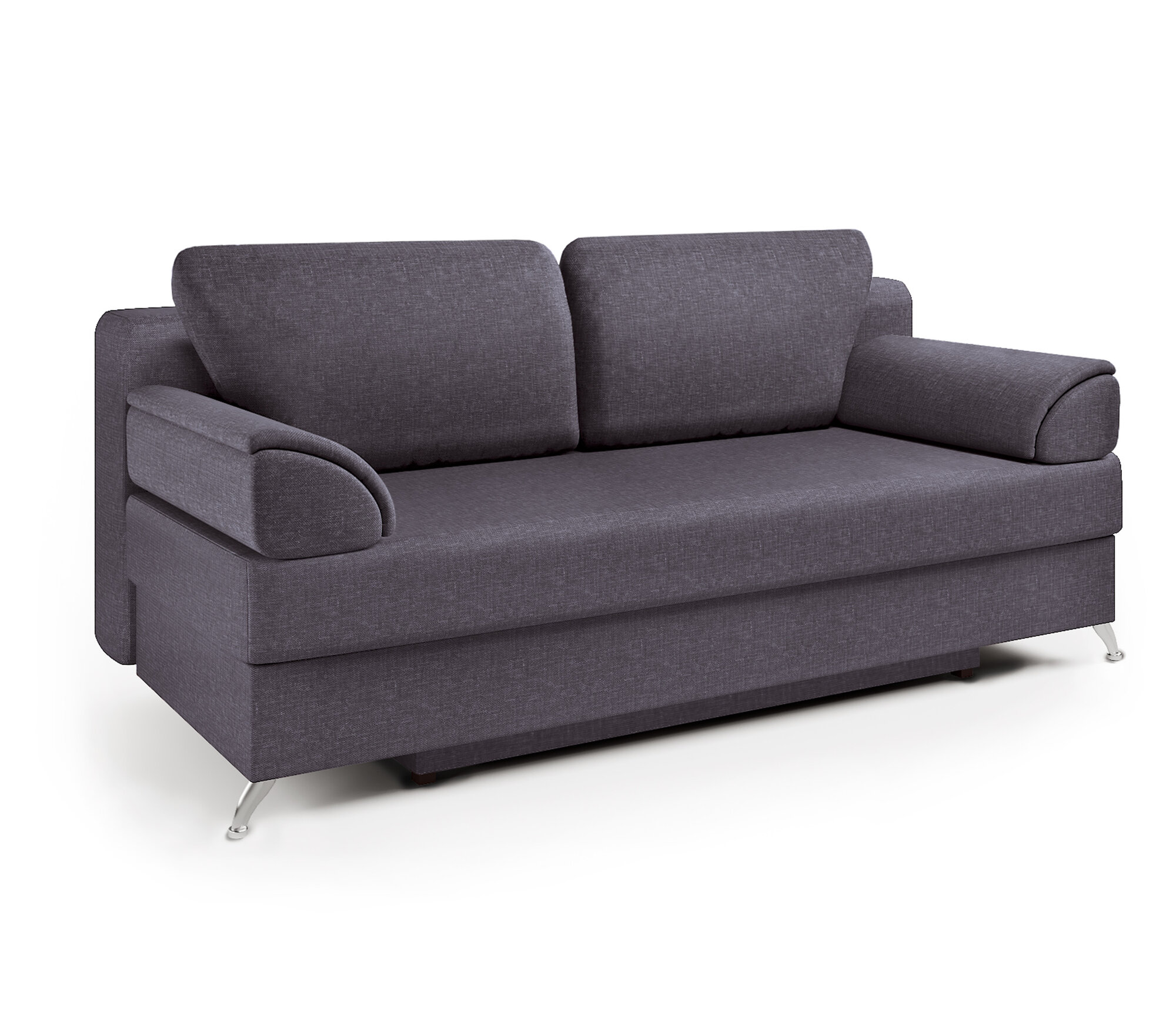 Диван-кровать ЕвроШарм 130х190 см, прямой, раскладной еврокнижка, темно-серый