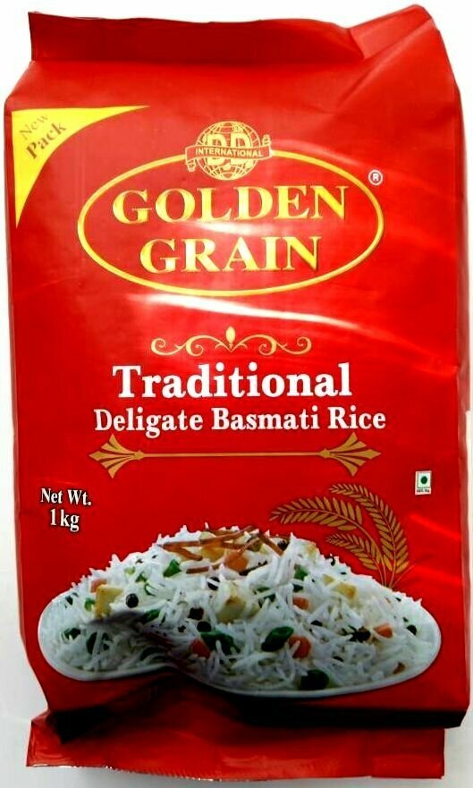 Рис басмати традиционный белый Rice basmati Traditional Deligate white Golden Grain 5 кг