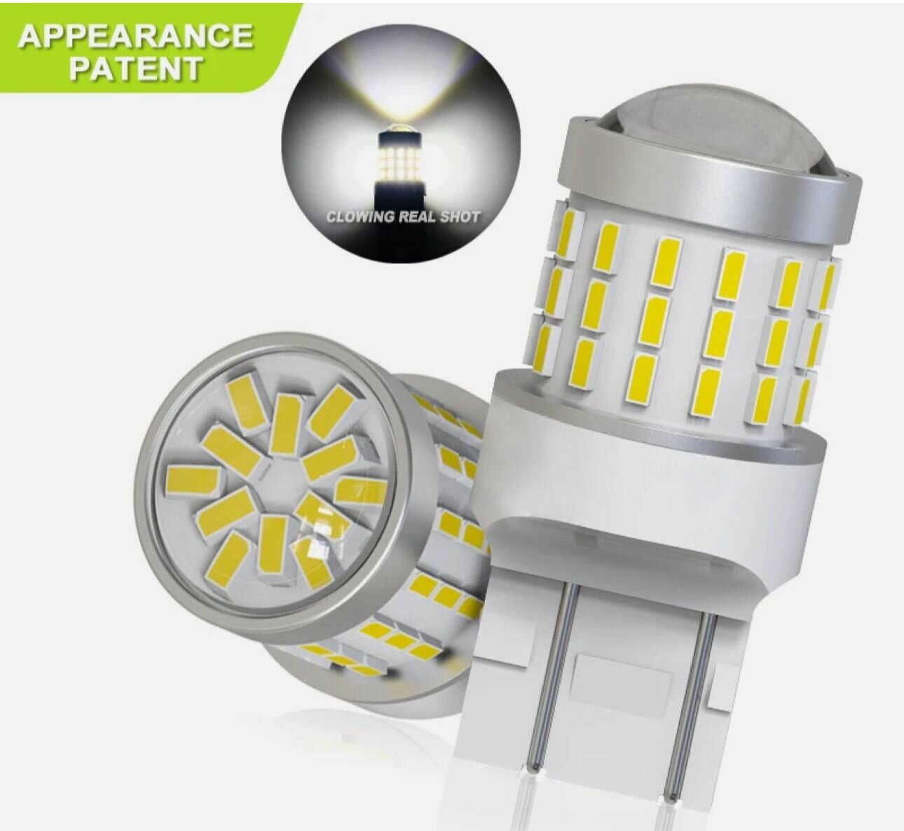 W21/5w светодиодная лампа, биполярная, 12-24V (2шт) ходовые огни / габариты / стоп сигнал / задний ход