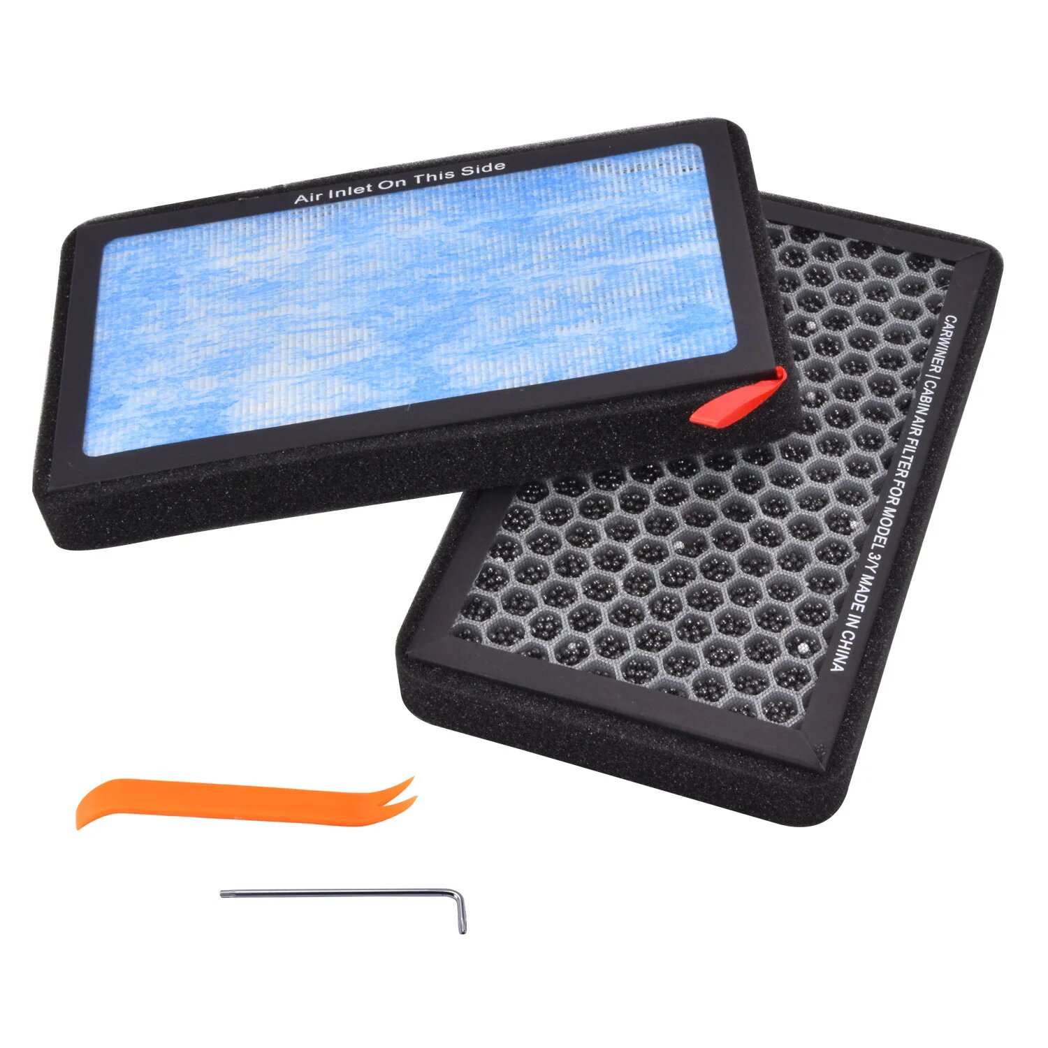 Воздушные фильтры для салона Tesla Model 3, сменные фильтры HEPA с активированным углем для кондиционера