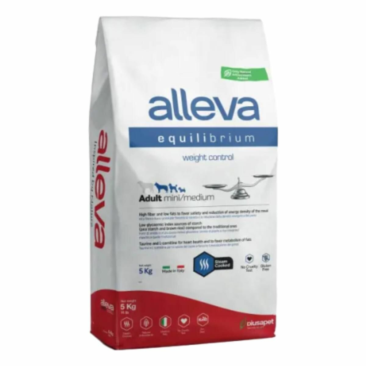 Alleva Equilibrium Weight Control Adult Mini/Medium сухой корм для взрослых собак мелких и средних пород для контроля веса - 5 кг