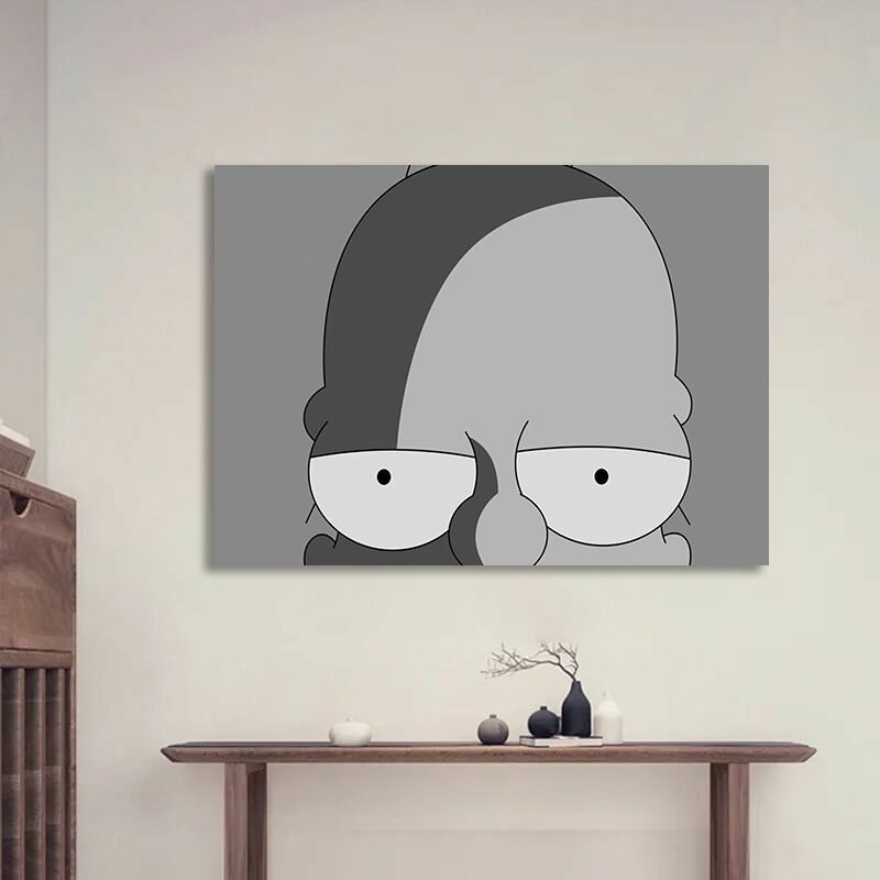 Картина "Симпсоны Гомер и Барт", на холсте, на подрамнике, в упаковке, 20x30см