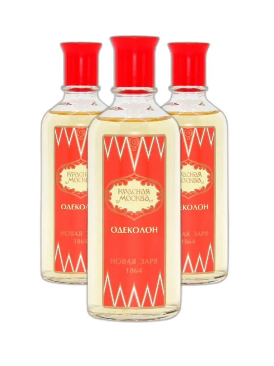 Набор Одеколон "Красная Москва" 100 мл 3 шт. фабрика Новая Заря