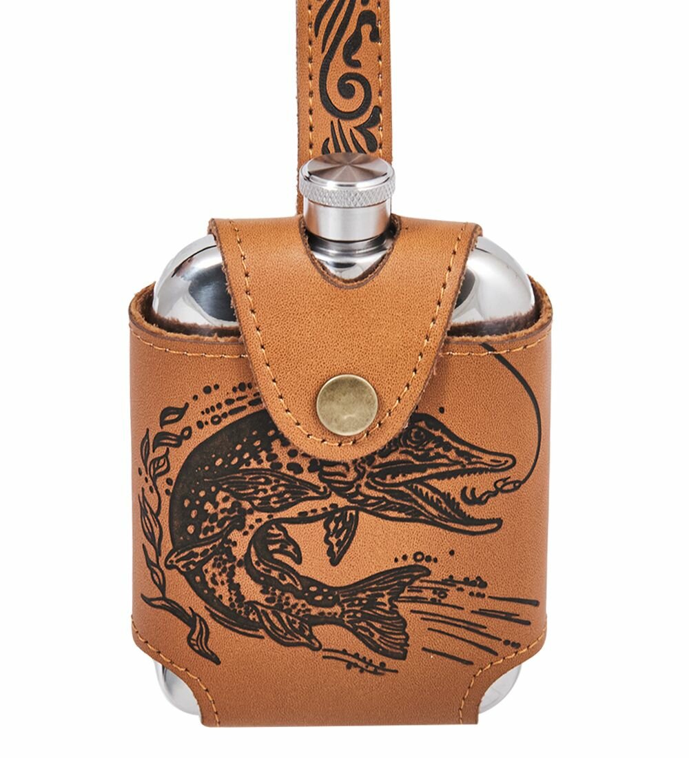 Фляжка в чехле 'Лучший рыбак' 200 мл