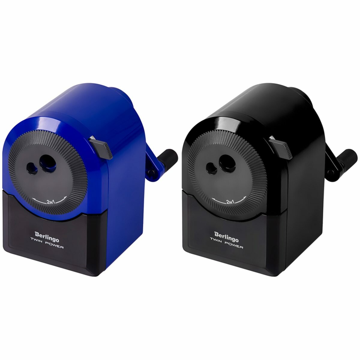 Точилка для карандашей механическая Berlingo TwinPower (2 отверстия) (BM1267), 8шт.