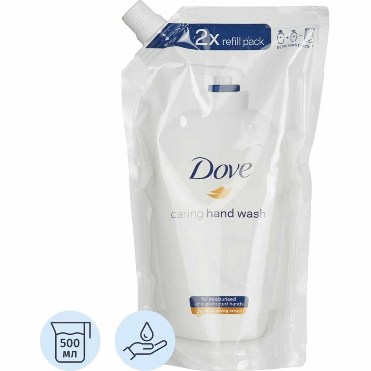 Мыло жидкое Dove, 500мл, мягкая упаковка, 6шт.