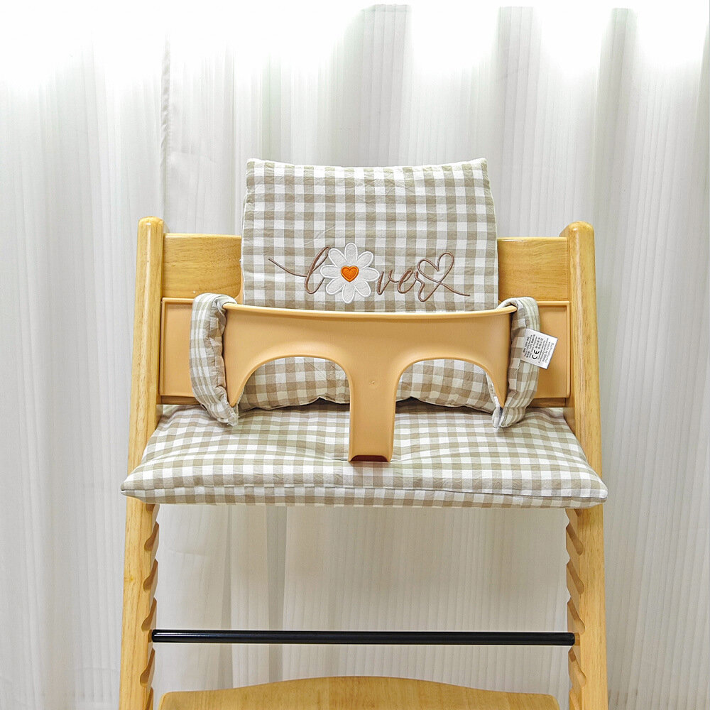 Детский стульчик для кормления в скандинавском стиле, подушка для стульчика для растущих детей, водонепроницаемая и защищающая от мочи.