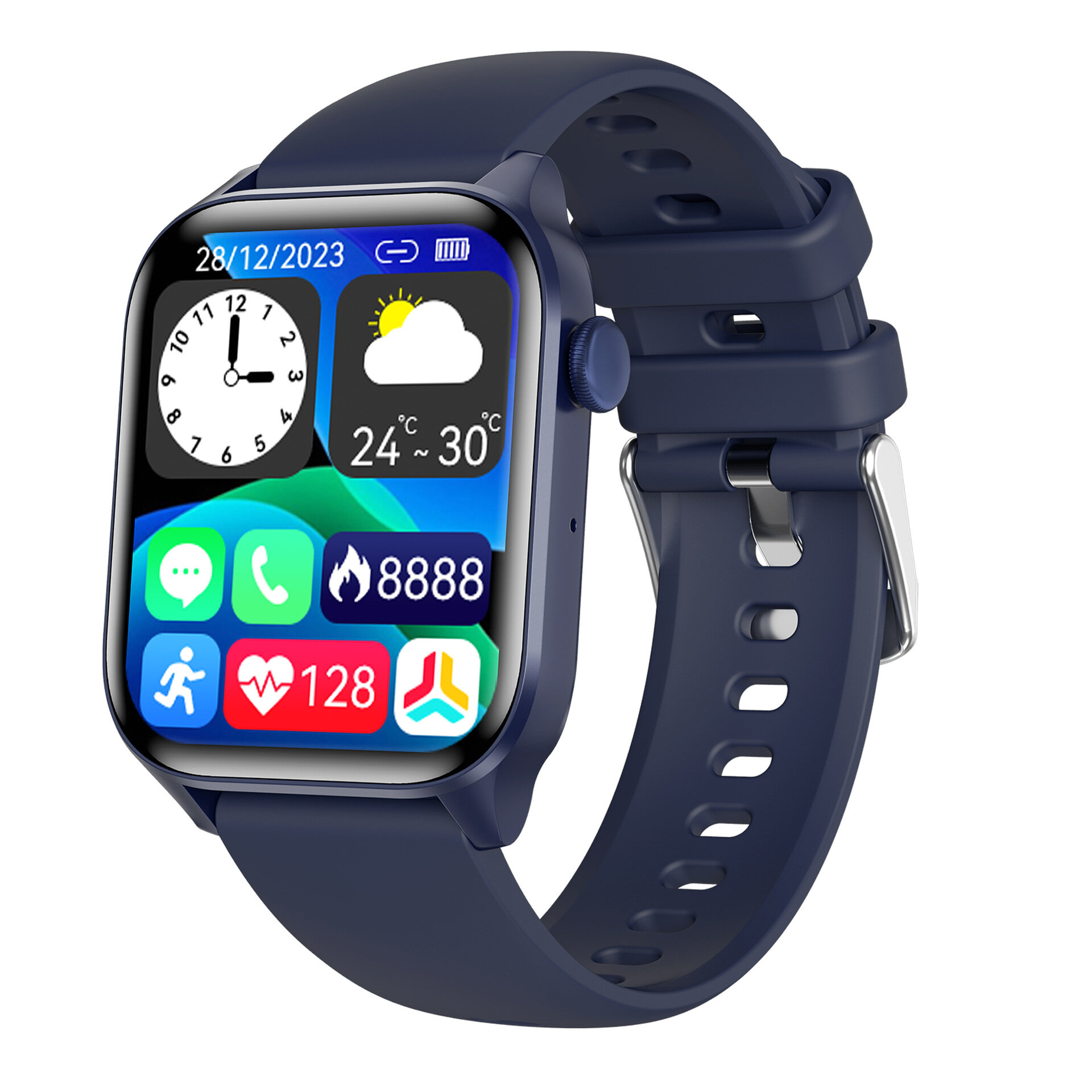 T12PRO Сердечный ритм крови кислорода здоровья мониторинга браслет открытый спорт водонепроницаемый часы синий