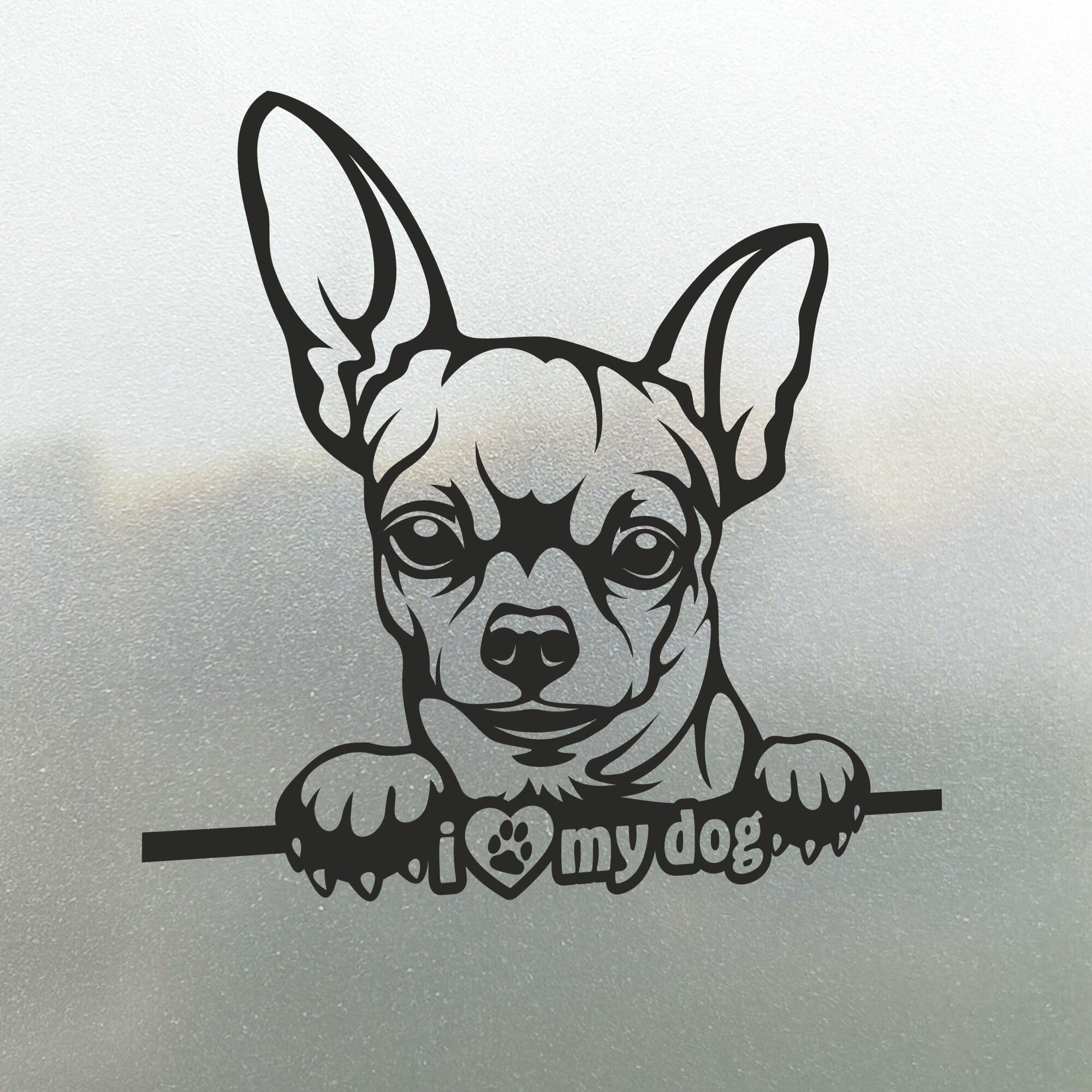 Наклейка на авто Чихуахуа 15x13