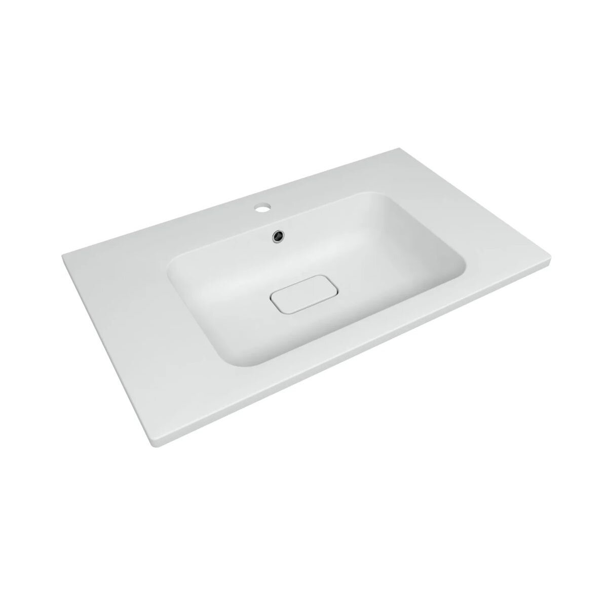 Раковина кварцевая для ванной Uperwood (Упервуд) Lagoon Quartz, 80 см, прямоугольная, белый матовый, жасмин 297000017