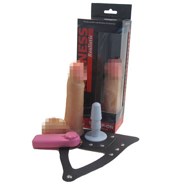 Биоклон Вибронасадка для страпона, телесная С поясом Harness, в картонной упаковке