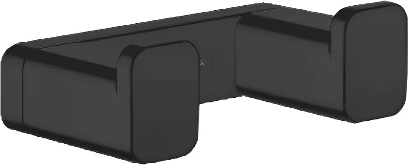 Крючок Rose RG1821H латунный, двойной, черный, вешалка для полотенец в ванную