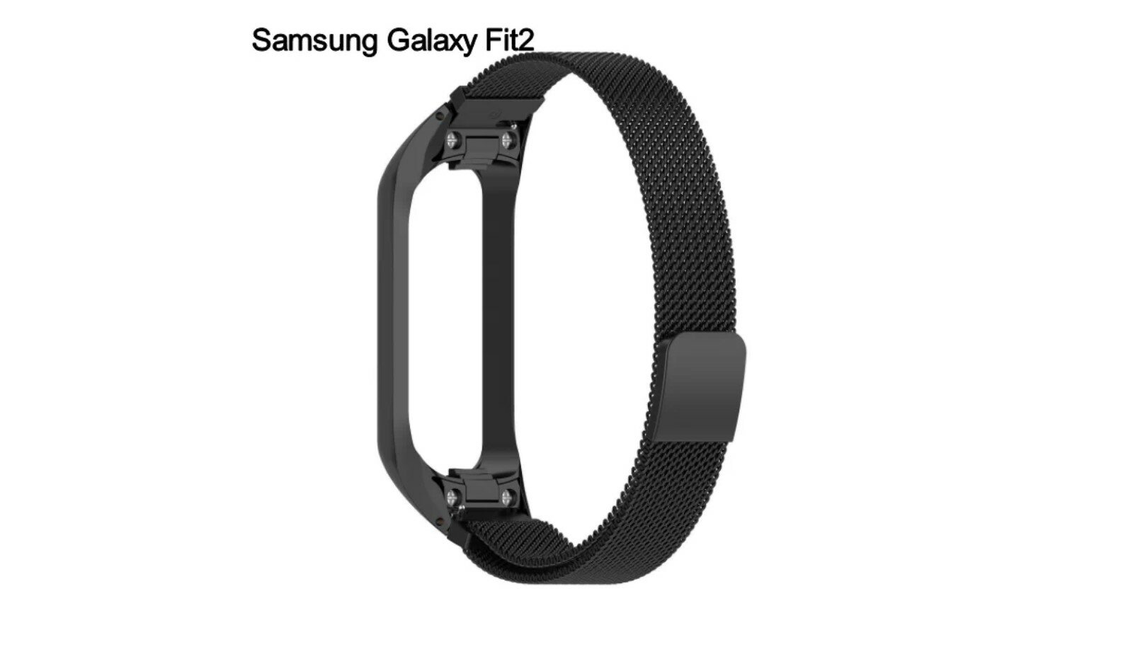 Миланский, сетчатый, плетёный ремешок MyPads для умных смарт-часов Samsung Galaxy Fit2 (SM-R220) из нержавеющей стали,
