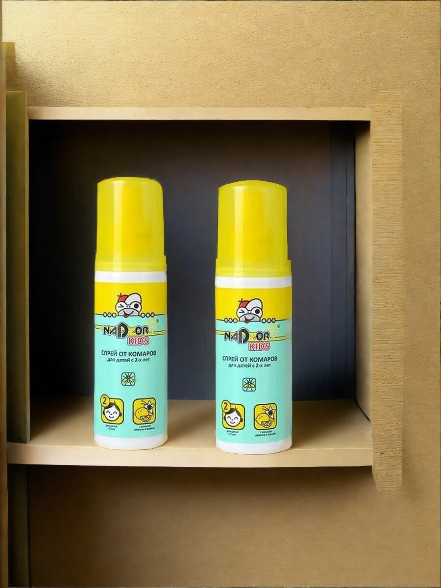 Спрей от комаров для детей Nadzor KIDS, с двух лет, 2 х 100 мл