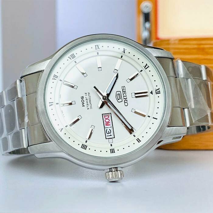 Наручные часы SEIKO, серебристый/белый — фото 1