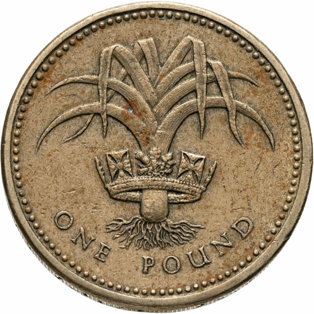 Великобритания 1 фунт pound 1985, Латунь, в сохранности VF-XF