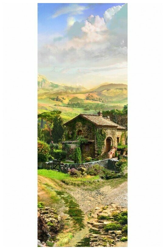 Фотообои Milan Тихий дворик, M 154, 100х270 см, виниловые на флизелиновой основе