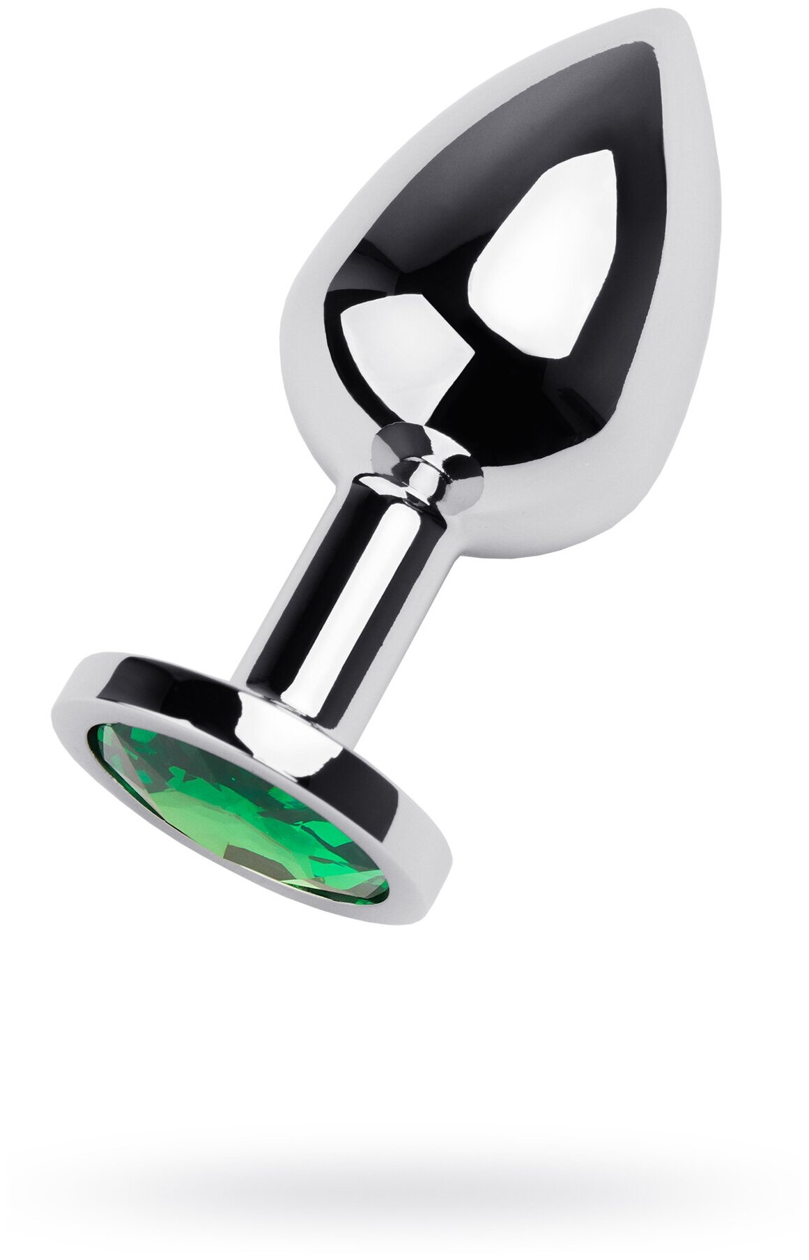 Анальный страз TOYFA металл, изумруд, 8 см, Ø 3,4 см, 85 г