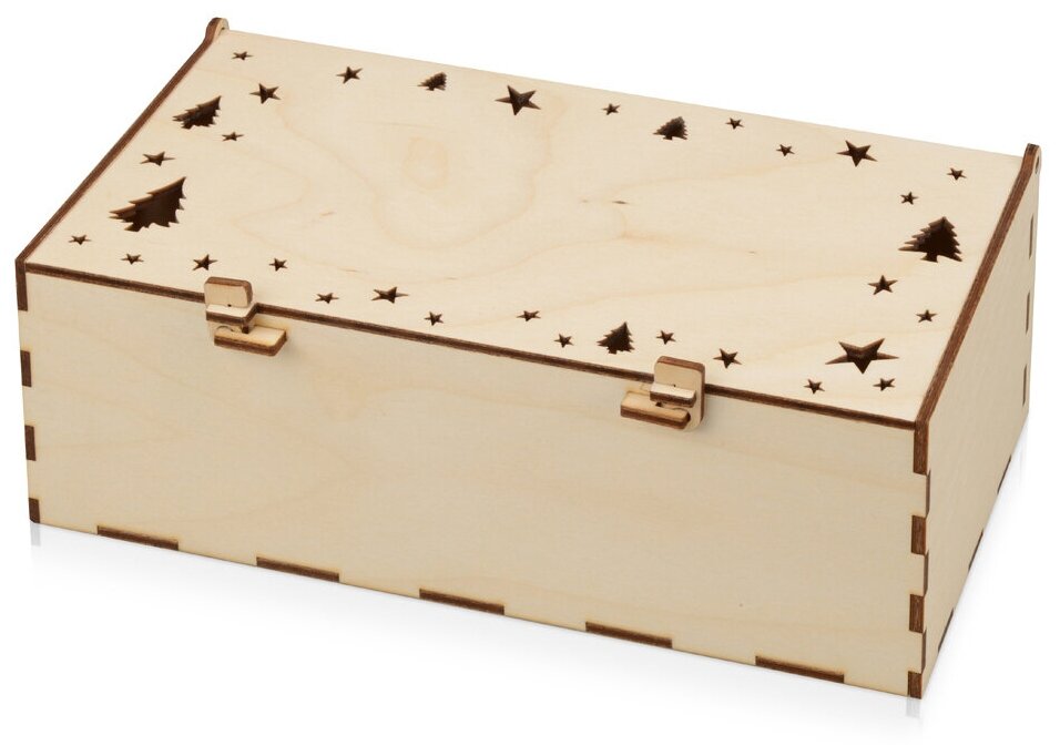 Подарочная коробка "Шкатулка" из березовой фанеры, 10,6х22х8 см, цвет натуральный