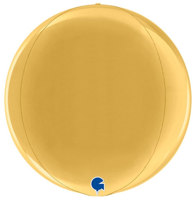 Шар (18'/46 см) Сфера 3D, Золото, 1 шт.