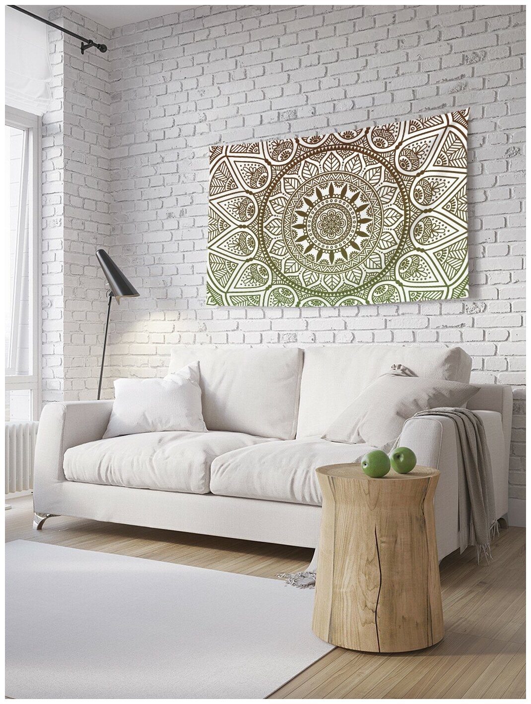 Фотопанно на стену горизонтальный постер 150х200 "Узорная мандала", JoyArty