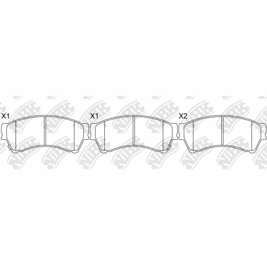Колодки тормозные дисковые Nibk для MAZDA 6 (GH) (08-) (1.8/2.0/2.5) передние (4шт.)