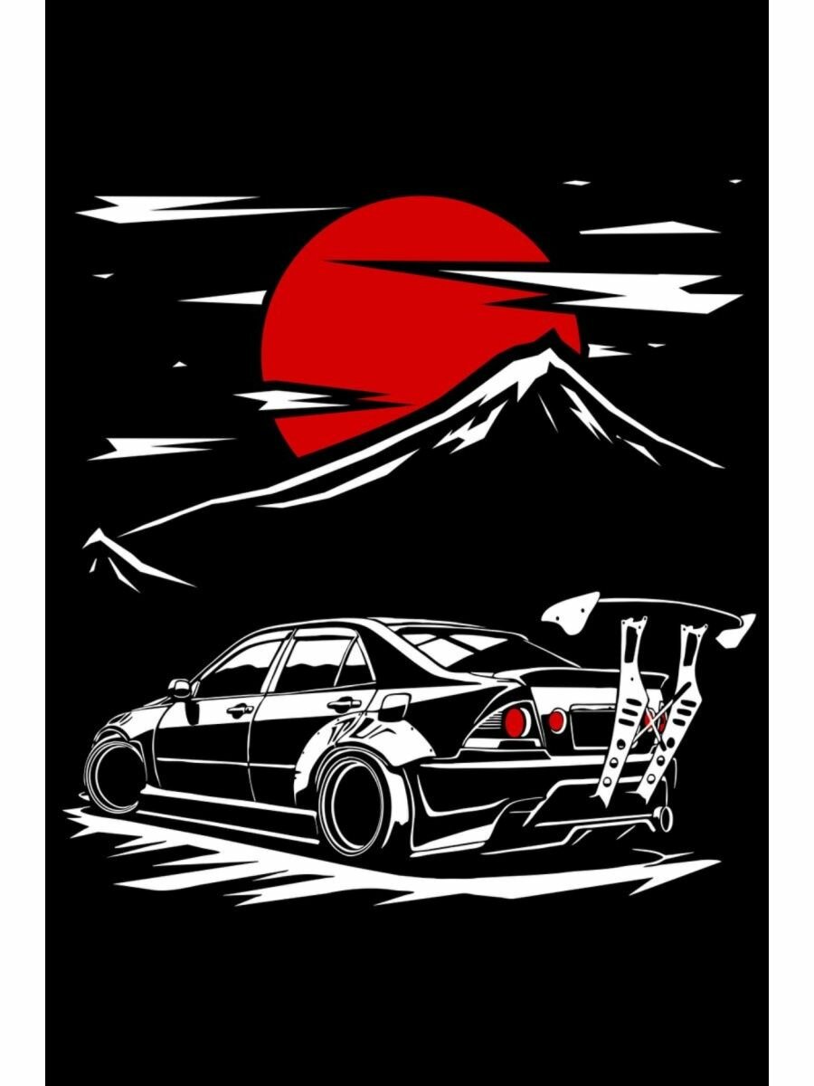 Постер "JDM Black. IS300 Altezza"