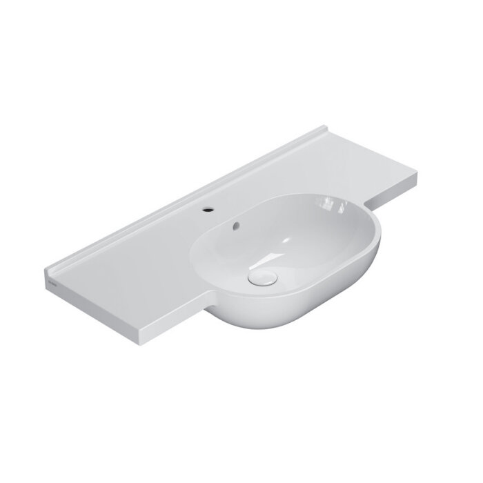 Раковина - столешница подвесная Globo Mode ME100BI 100х49 см, белый глянцевый