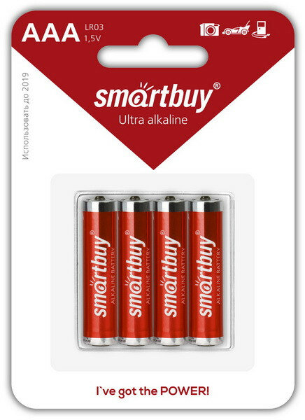Элемент питания Smartbuy LR03 BL4 /48/ (SBBA-3A04) Цена за упаковку