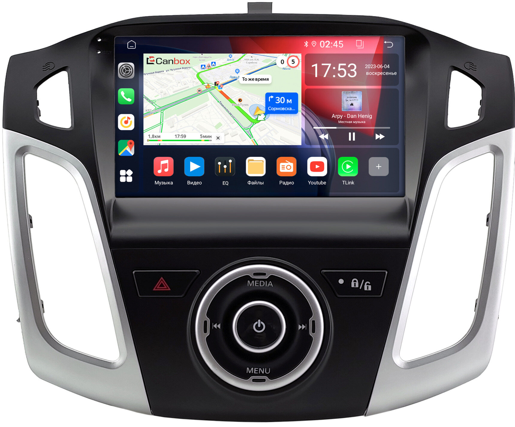 Штатная магнитола Canbox GTR9-0114 для Ford Focus 3 2011-2019 (Tип 4) на Android 10 (IPS, DSP, CarPlay)