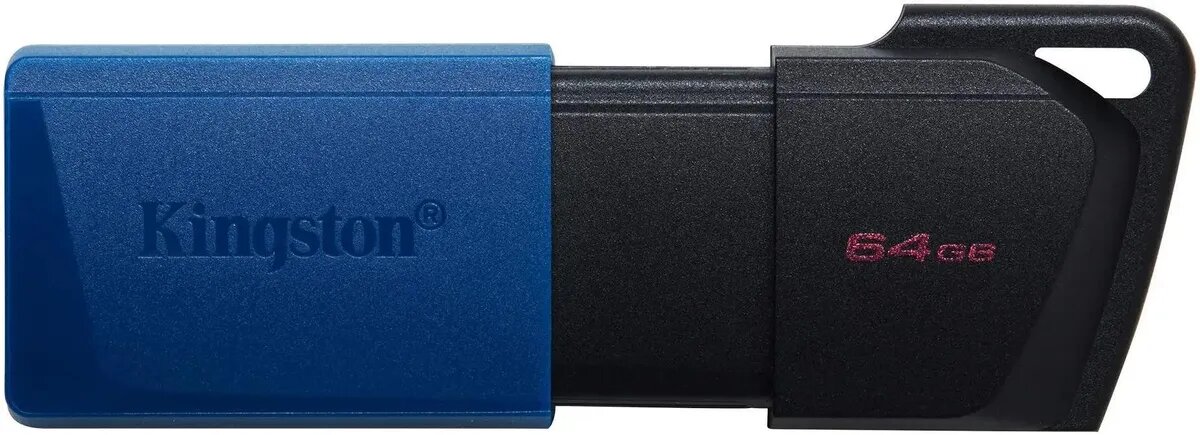 Флешка USB Kingston DataTraveler Exodia M 64ГБ, USB3.0, черный и синий