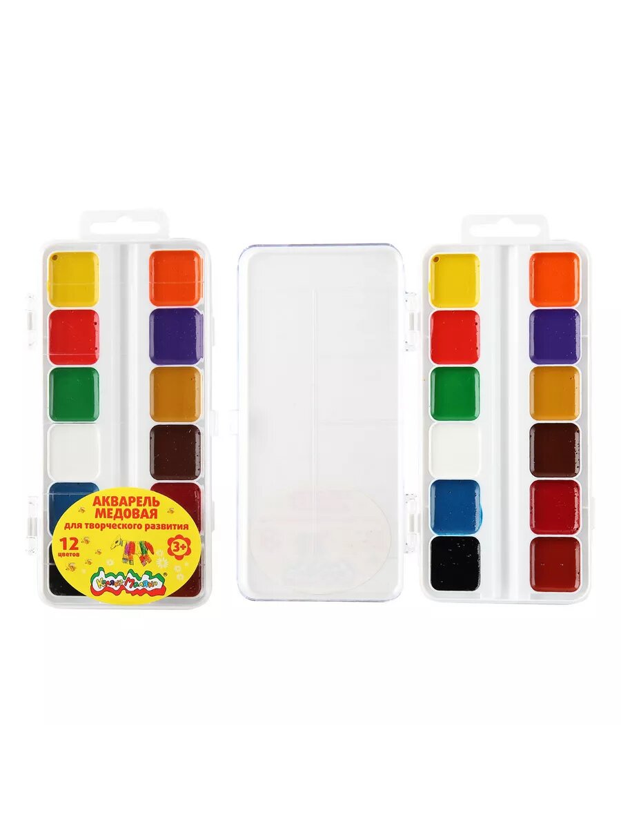 Краски для рисования 12 цветов