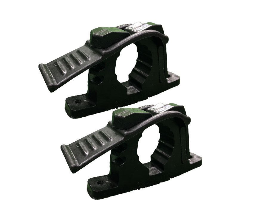 Крепление лопаты. Диаметр закрепляемого предмета 33-40мм. Комлект 2 шт. Материал полиуретан. Цвет черный.