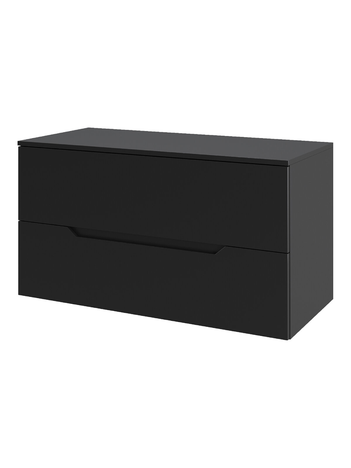 Тумба под раковину подвесная 100 столешница МДФ Orange Line Li-100TubMDF, матовый черный