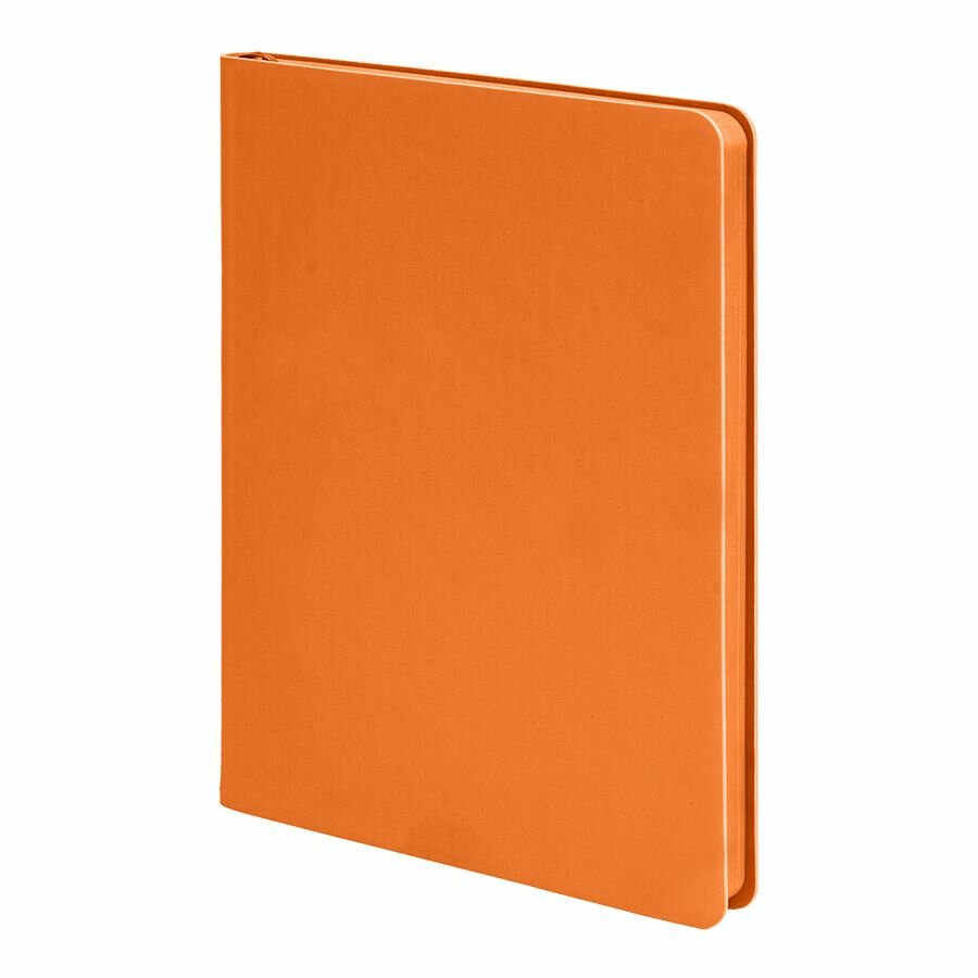 Ежедневник, блокнот недатированный Pulpy, А5, оранжевый, кремовый блок, оранжевый срез
