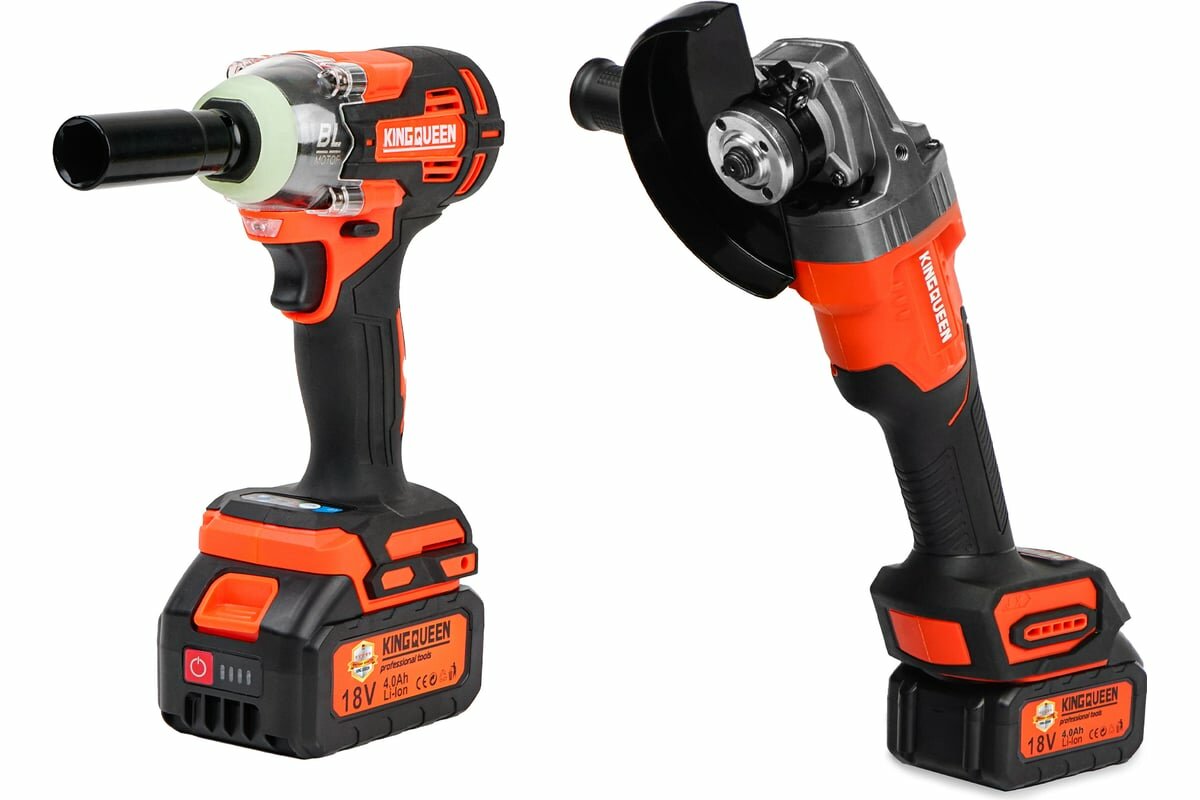 KINGQUEEN Набор 2 предмета 18В (Гайковерт, Болгарка) KQ-TS202