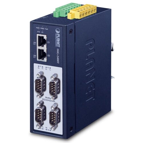 Медиаконвертер Planet IMG-2400T IP40 Industrial 4-Port RS232/RS422/RS485 Modbus Gateway