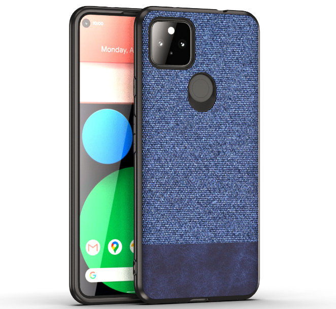 Защитный чехол Чехол. ру из силикона с текстурным покрытием для Google Pixel 5a 5G синяя