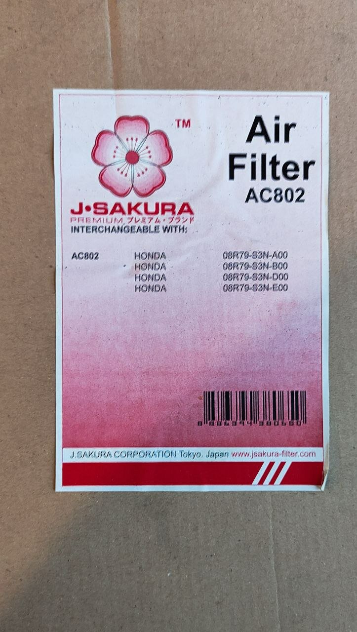 J SAKURA AC802 Фильтр салона HONDA Odyssey, Stepwgn(1999-2005) 08R79S3NA00 08R79S3NB00