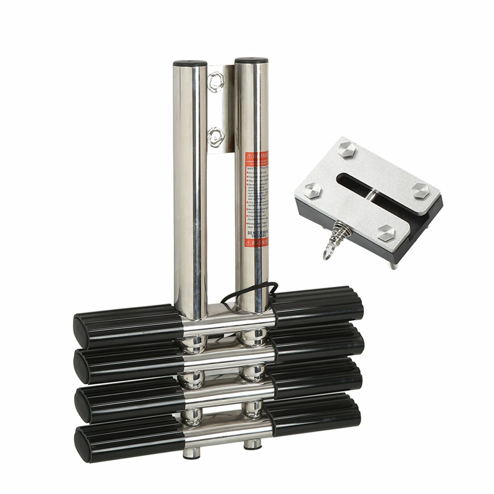 Телескопическая лестница из нержавеющей стали с 4 ступенями для яхт и плавательных бассейнов, прочная, 900lbs, 304 нержавеющая сталь