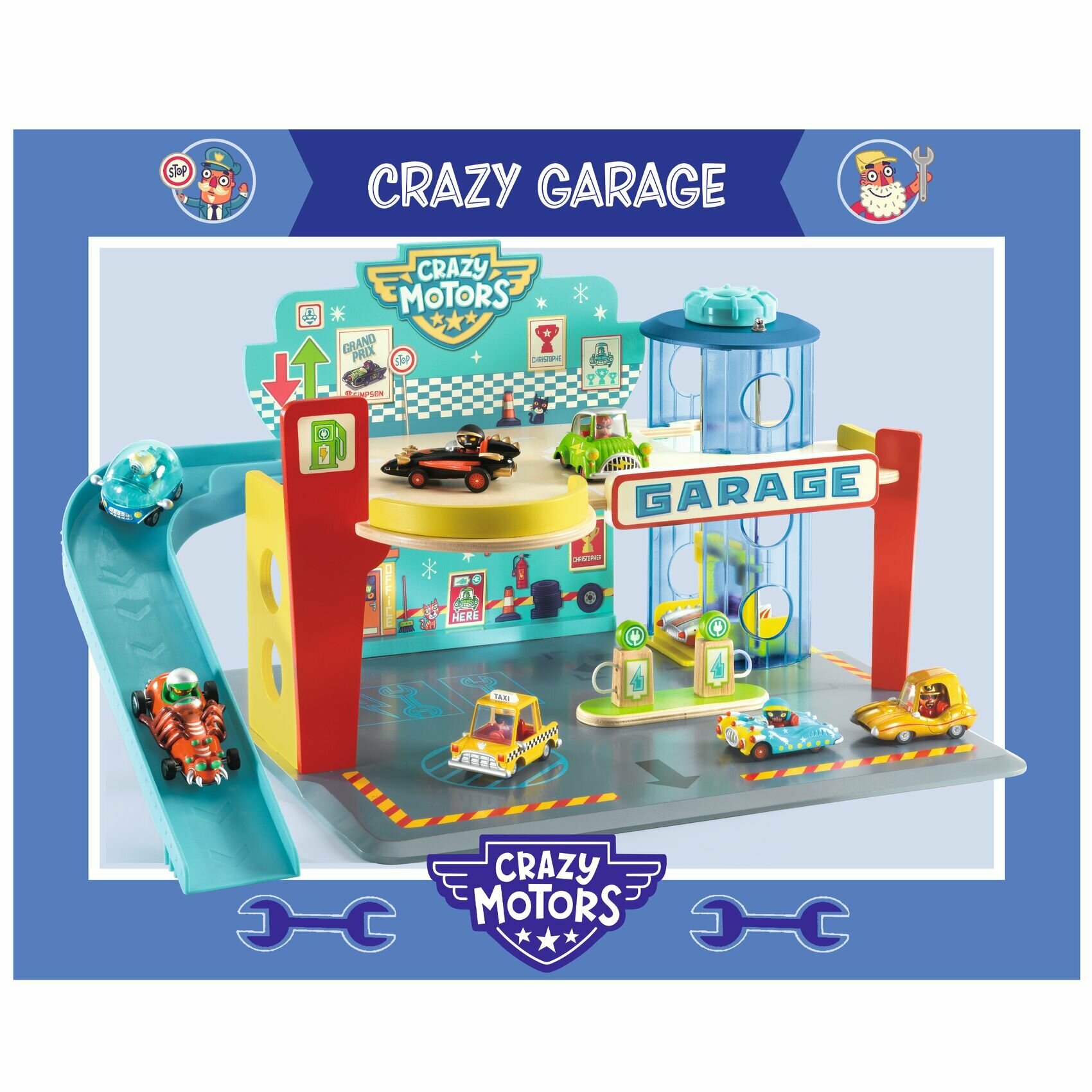 Детский Игровой набор Djeco Гараж серии Crazy Motors, DJ05495