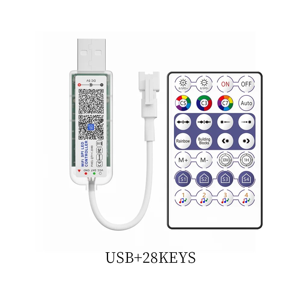 RGB контроллер LOAMLIN 28keys USB для светодиодной ленты