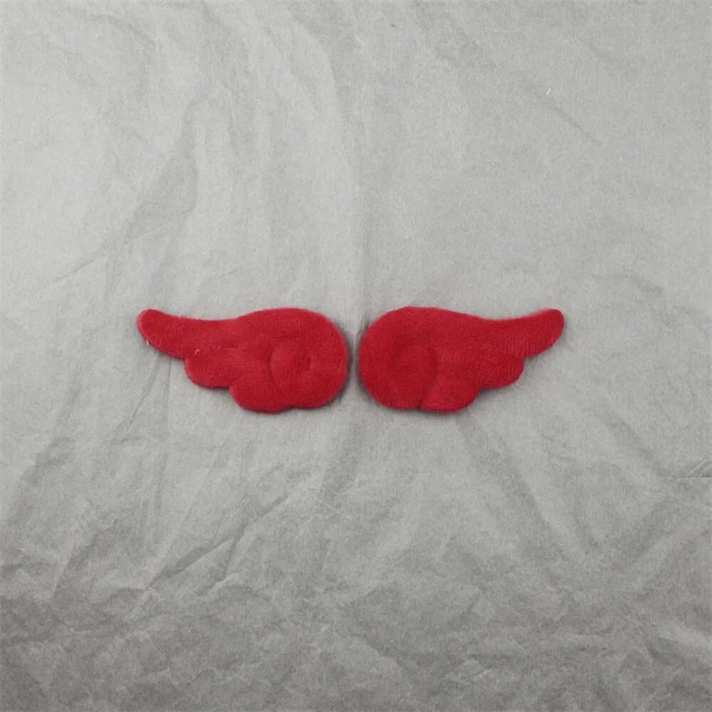 Декоративные крылья ангела из ткани, 20 штук Красный, Red